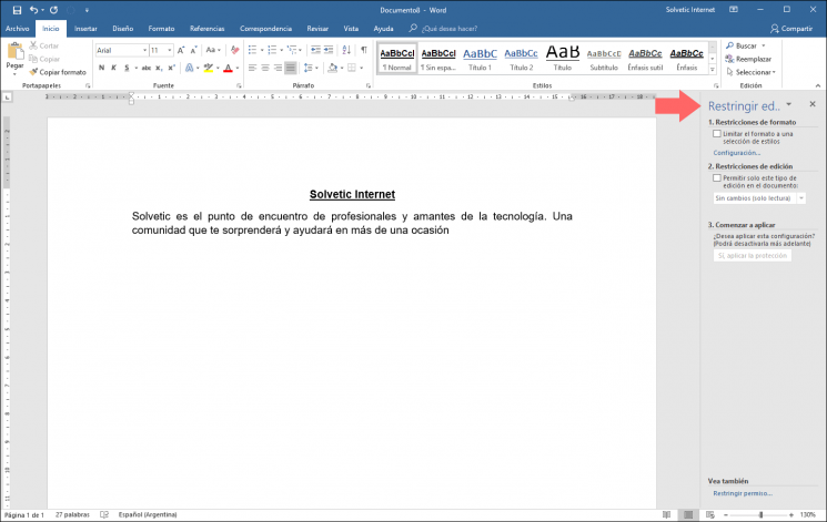 Cómo restringir edición en Word 2016 Windows 10 - Solvetic