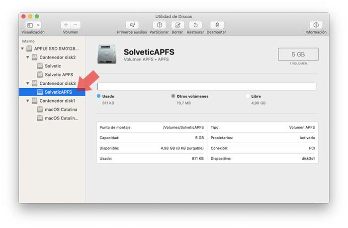 Cómo crear o eliminar volumen partición APFS Mac OS - Solvetic