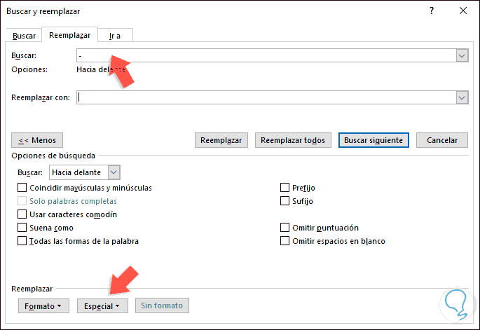 Cómo buscar y reemplazar caracteres especiales Word 2019 y Word 2016 ...