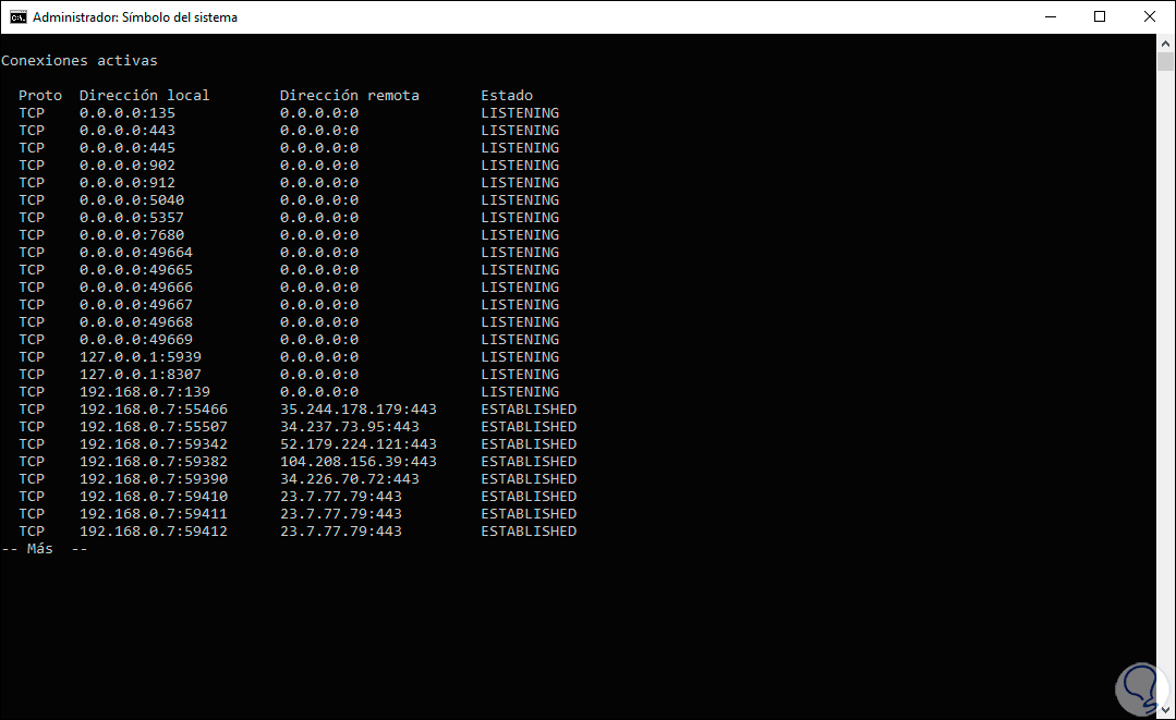 Cómo saber qué programa está usando el puerto TCP 80, 8080 u otros - Solvetic