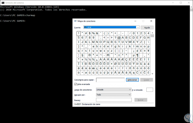 Abrir Mapa de Caracteres Windows 10 - Solvetic
