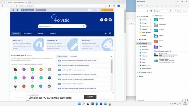 Cómo usar Multitareas Windows 11 ️ - Solvetic