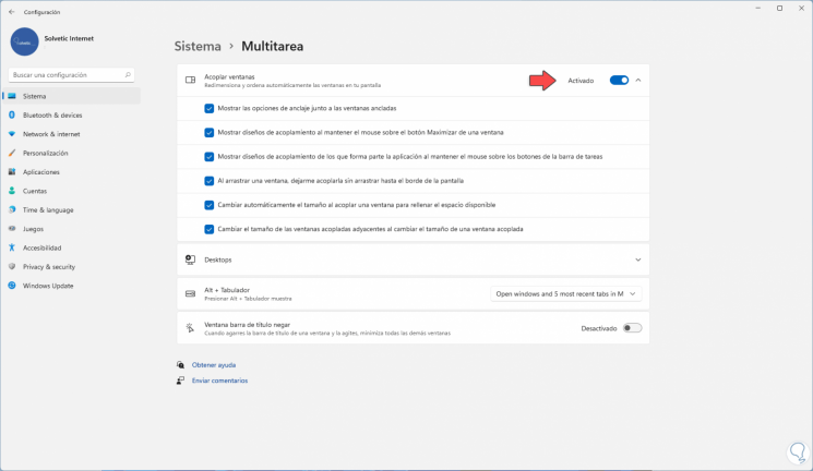 Cómo usar Multitareas Windows 11 ️ - Solvetic