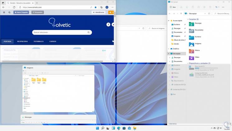 Cómo usar Multitareas Windows 11 ️ - Solvetic