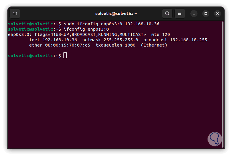 COMANDO IFCONFIG LINUX Ejemplos - Solvetic