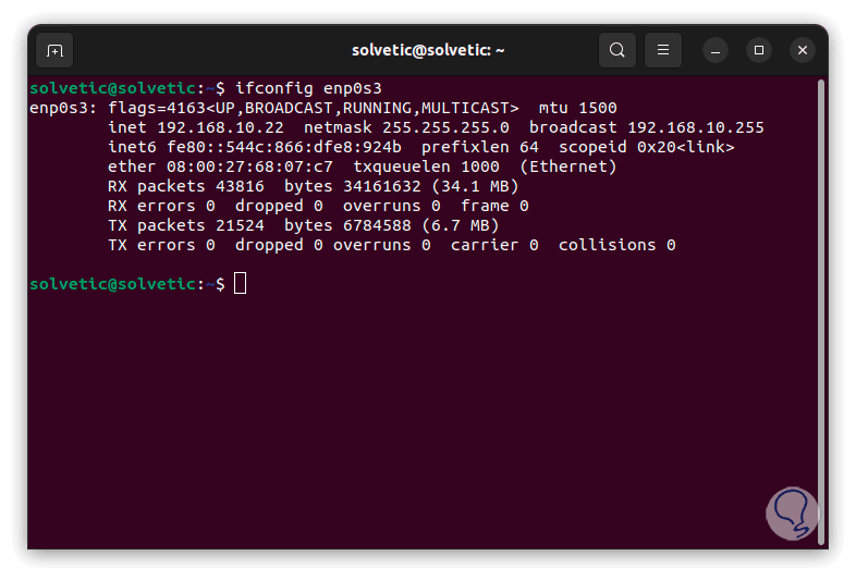 COMANDO IFCONFIG LINUX Ejemplos - Solvetic