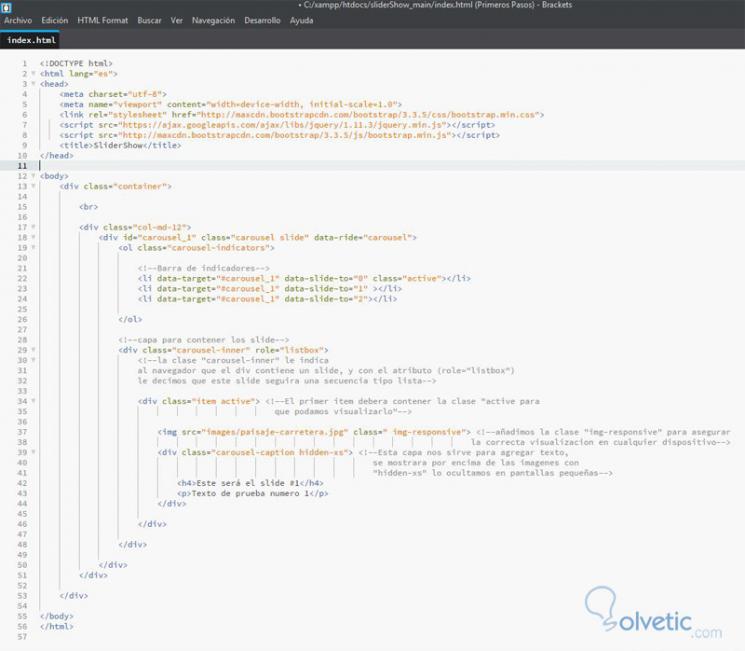 Aprendiendo a hacer un slideshow responsive con HTML5 + Bootstrap - Solvetic