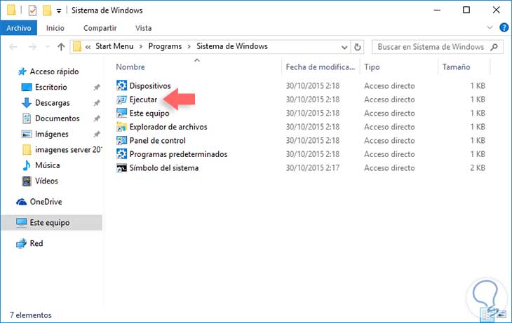 Añadir comando ejecutar en menu inicio de Windows 10 - Solvetic Añadir comando ejecutar en menu inicio de Windows 10 - Solvetic