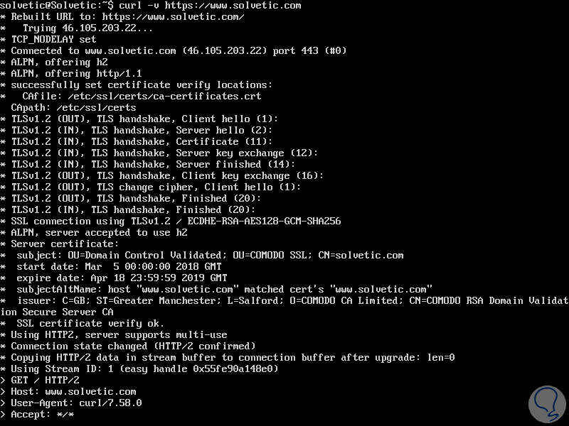 Cómo usar y ejemplos comando cURL Linux - Solvetic