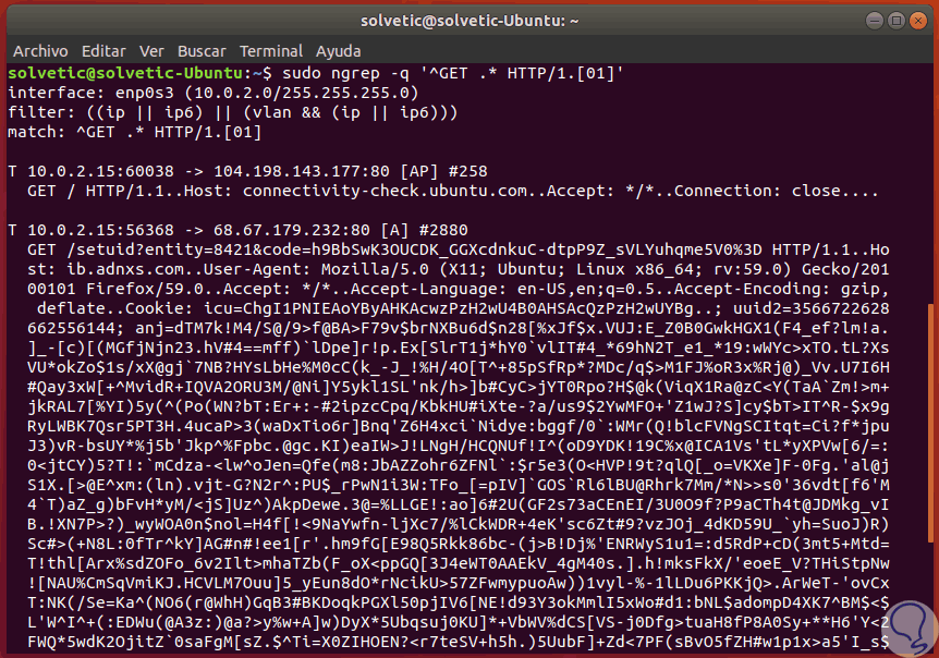Cómo usar comando ngrep Linux - Solvetic