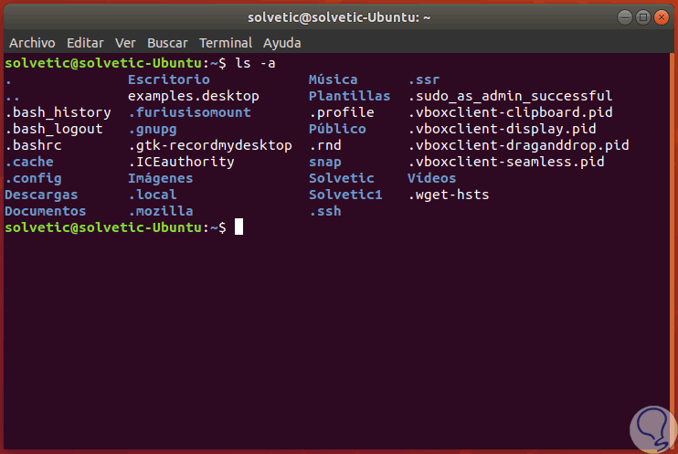 Cómo ver archivos ocultos Linux terminal - Solvetic