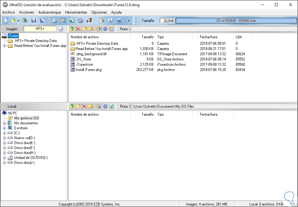 Cómo abrir archivo DMG en Windows 10, 8, 7 - Solvetic