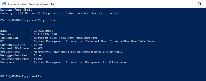 Comando Powershell version Windows - Solvetic