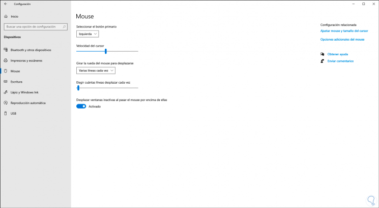 Propiedades del Mouse Windows 10 ABRIR - Solvetic