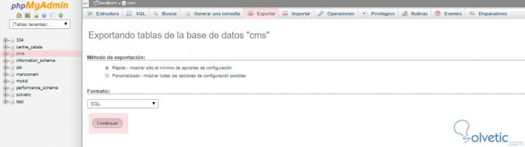 Cómo exportar/importar una Base de Datos en MySQL - Solvetic