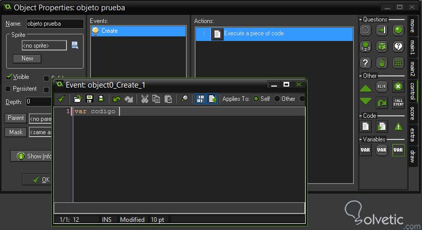 Scripts, variables y funciones en GameMaker: Studio - Solvetic