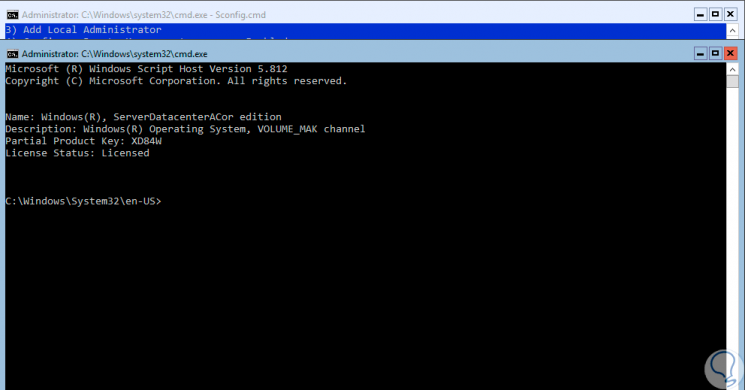 Cómo configurar Windows Server 2016 Core con Sconfig.cmd - Solvetic