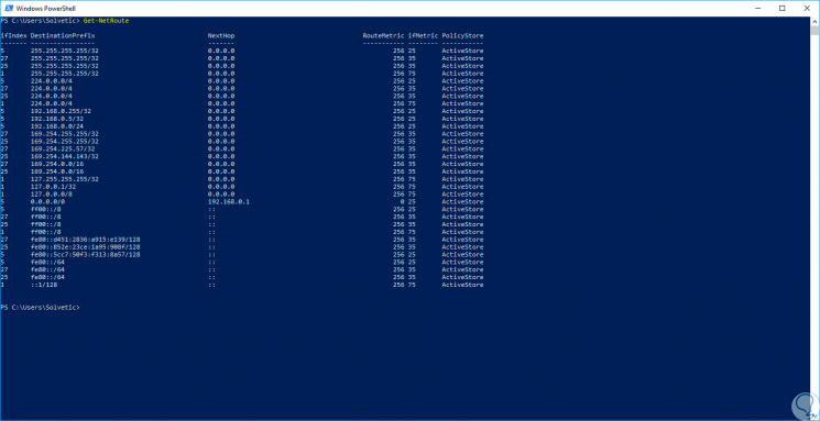 Comandos de red útiles para Windows PowerShell - Solvetic