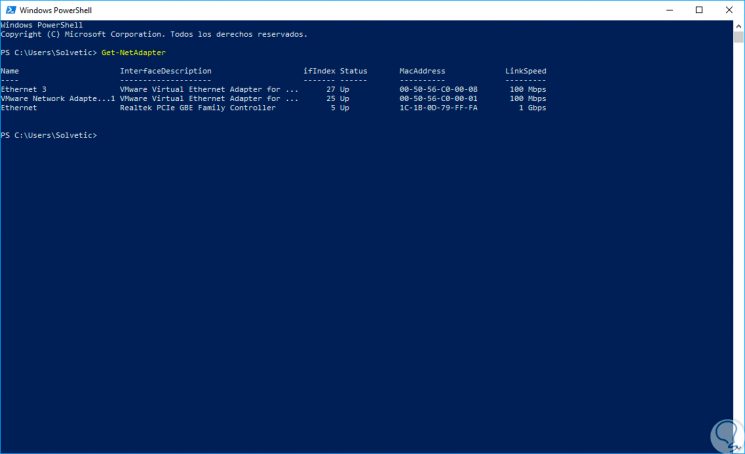 Comandos de red útiles para Windows PowerShell - Solvetic