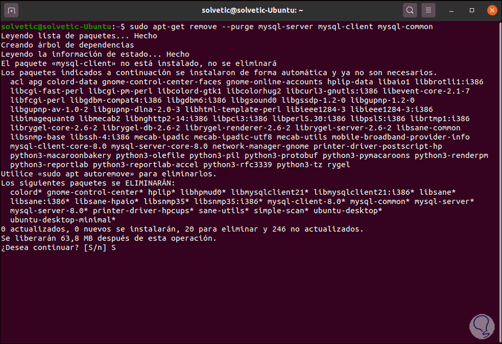 Desinstalar MySQL en Ubuntu 20.04 - Solvetic Desinstalar MySQL en Ubuntu 20.04 - Solvetic