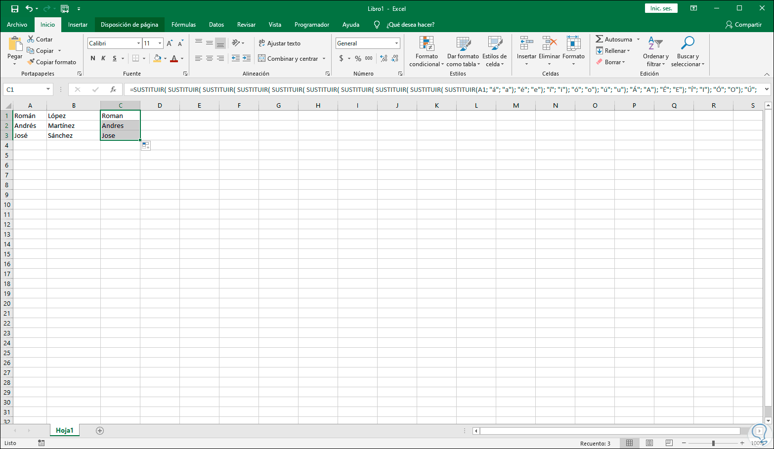 Quitar acentos en Excel 2019 y Excel 2016 formula - Solvetic