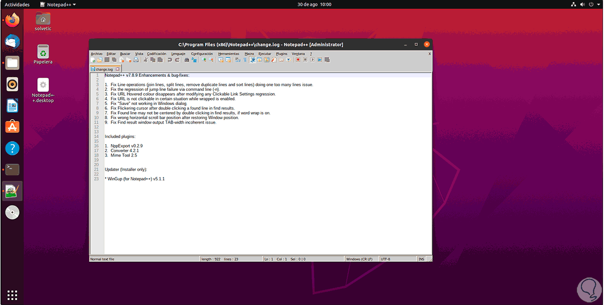 Instalar Notepad++ Ubuntu 20.04 - Solvetic Instalar Notepad++ Ubuntu 20.04 - Solvetic