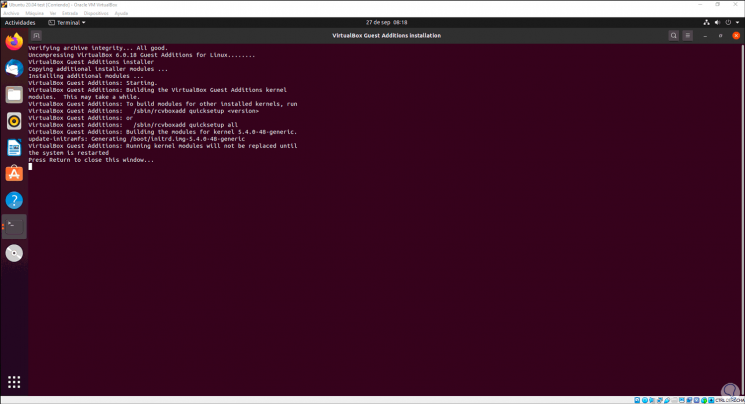 Instalar Guest Additions VirtualBox Ubuntu 20.04 - Solvetic