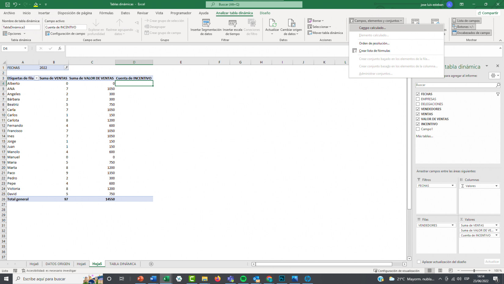 Cómo modificar datos en Tablas Dinámicas ️ - Solvetic Cómo modificar datos en Tablas Dinámicas ️ - Solvetic