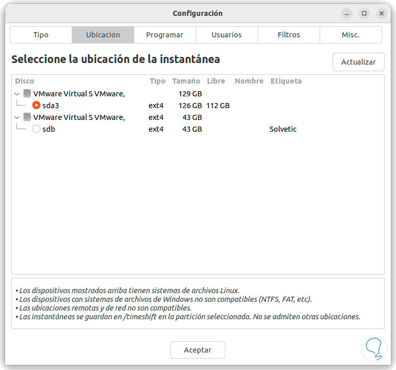 Instalar, configurar y usar Timeshift Linux ️ Backup o Restaurar - Solvetic