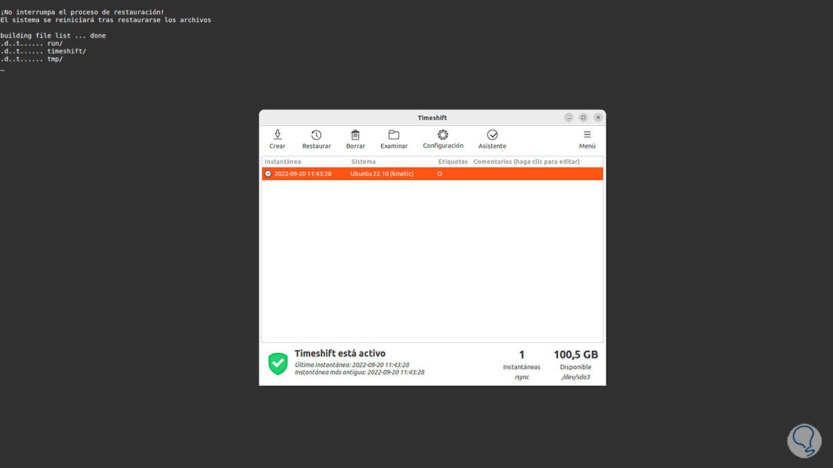 Instalar, configurar y usar Timeshift Linux ️ Backup o Restaurar - Solvetic