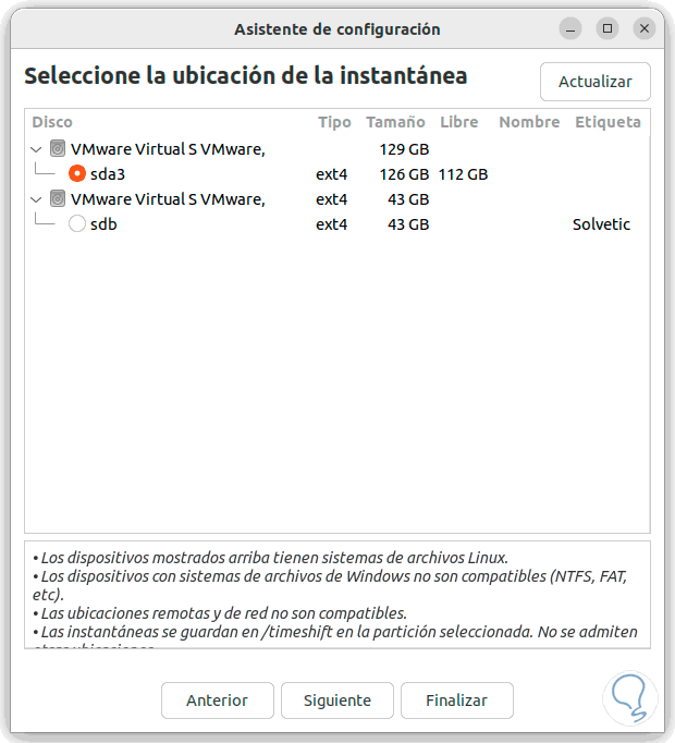 Instalar, configurar y usar Timeshift Linux ️ Backup o Restaurar - Solvetic