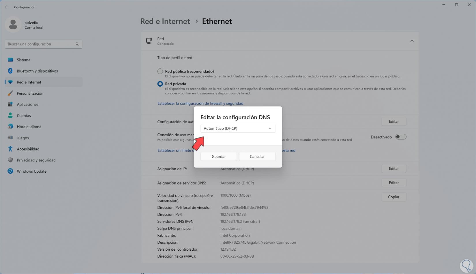 Configurar DNS Windows 11 ️ - Solvetic