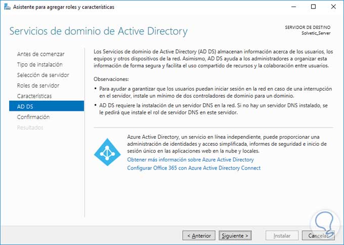Cómo crear controlador de dominio Windows Server 2016 - Solvetic