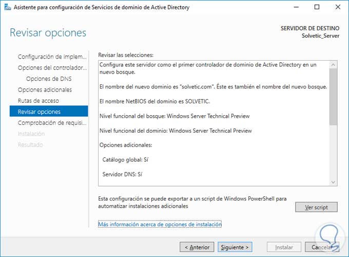 Cómo crear controlador de dominio Windows Server 2016 - Solvetic