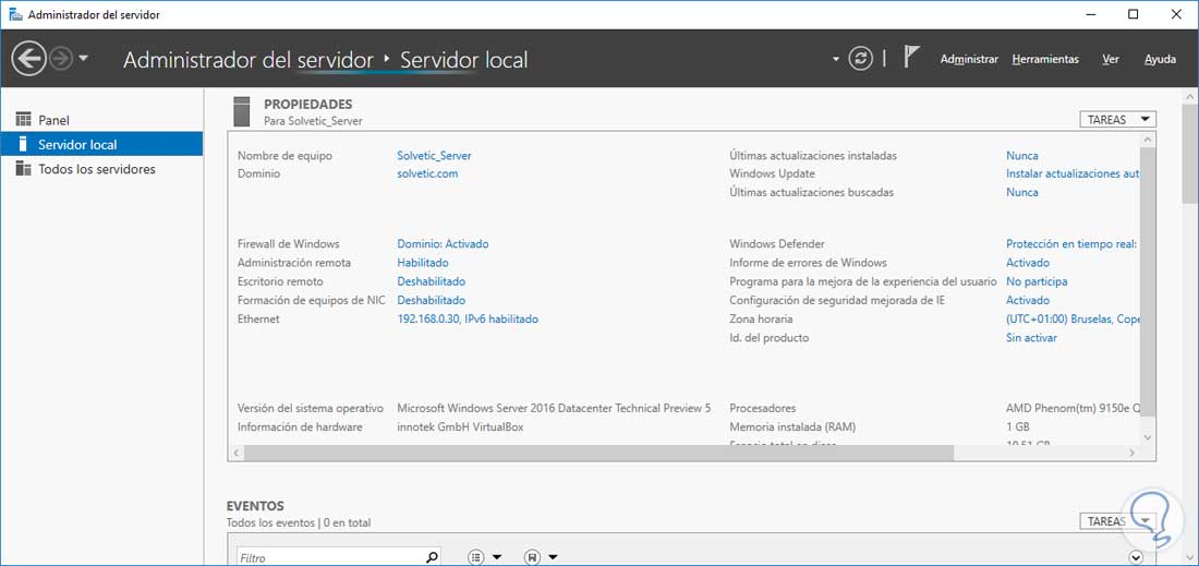 Cómo crear controlador de dominio Windows Server 2016 - Solvetic