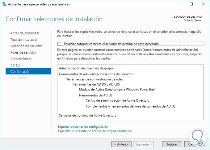 Cómo crear controlador de dominio Windows Server 2016 - Solvetic
