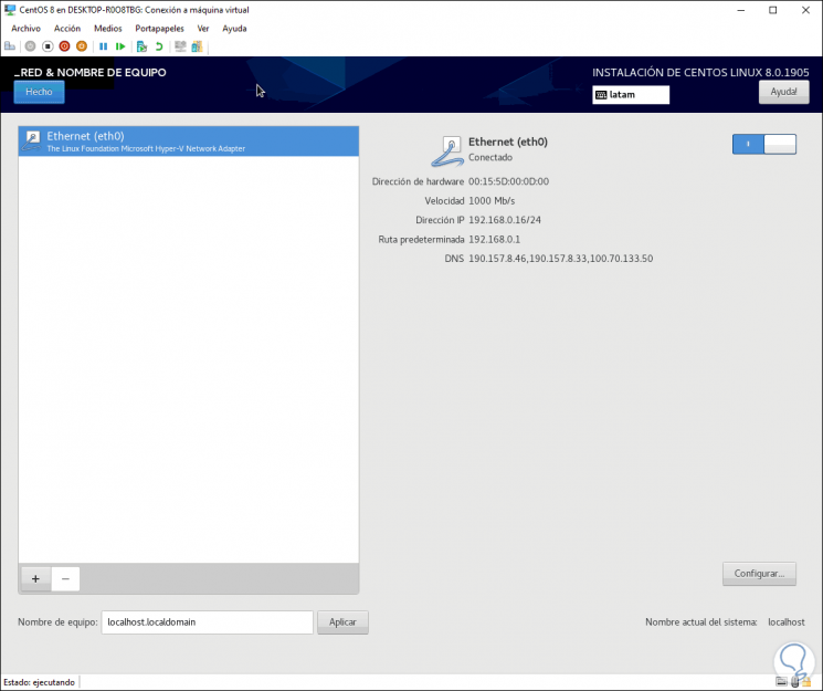 Cómo instalar CentOS 8 en Hyper-V - Solvetic