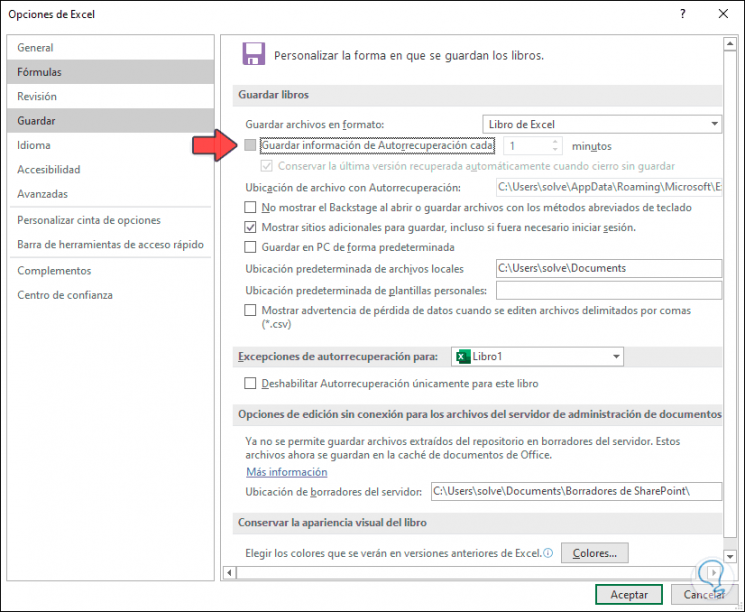 Cómo guardar un documento en Word, Excel, PowerPoint cada 5 minutos o ...