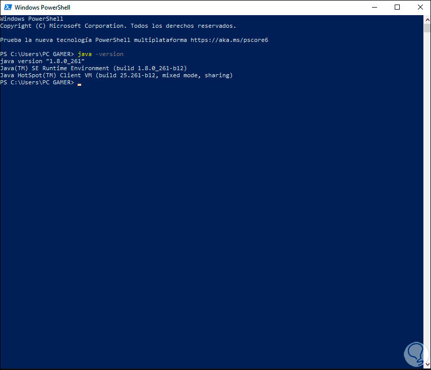 Cómo saber que versión de JAVA tengo instalada Windows 10 | CMD, PowerShell o Gráfica - Solvetic