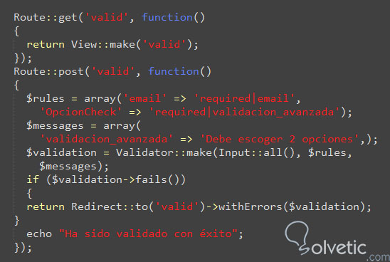 Validaciones avanzadas con Laravel - Solvetic