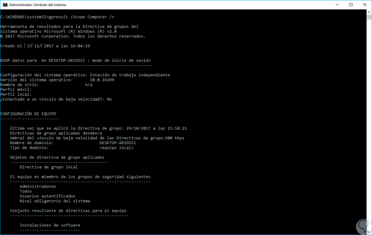 Cómo ver todas las políticas GPO aplicadas en Windows 10 - Solvetic