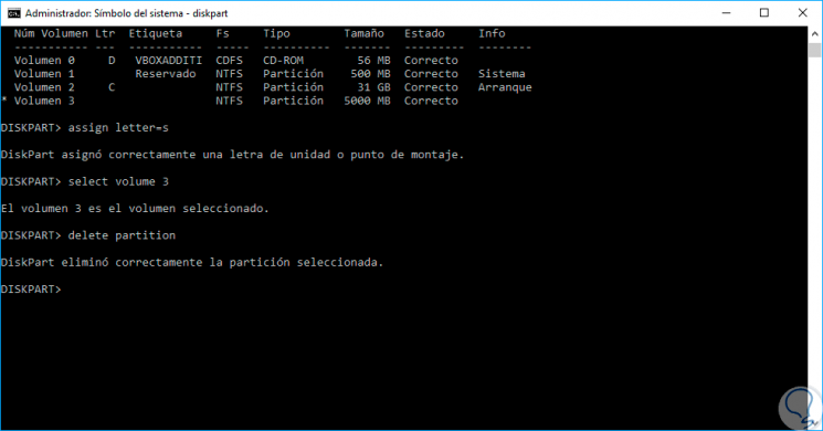 Cómo administrar disco duro por comandos Windows 10, 8, 7 - Solvetic