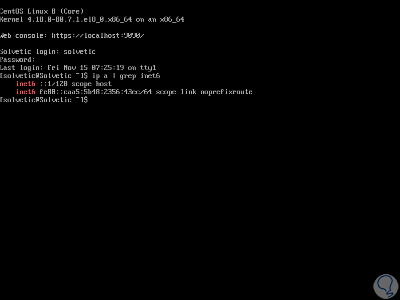 Cómo deshabilitar IPv6 en CentOS 8 - Solvetic