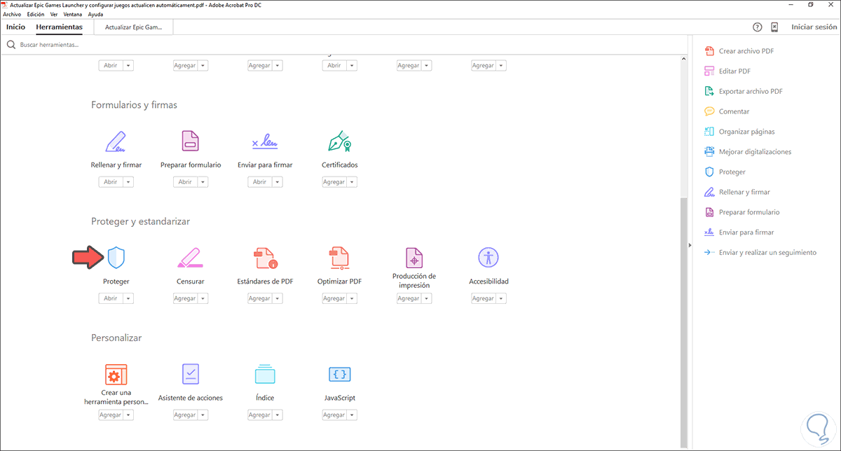 Cómo poner contraseña archivo PDF Adobe Acrobat Pro DC - Solvetic
