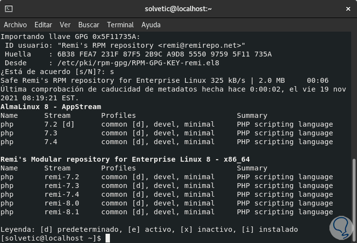 Cómo instalar PHP 8 en AlmaLinux ️ - Solvetic