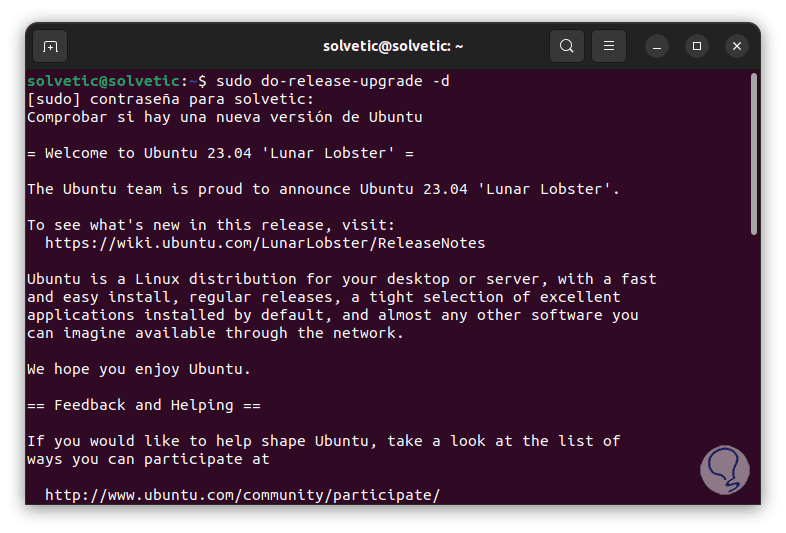 Actualizar a Ubuntu 23.04 ️ - Solvetic