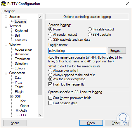 Primeros pasos con PuTTY y su configuración - Solvetic