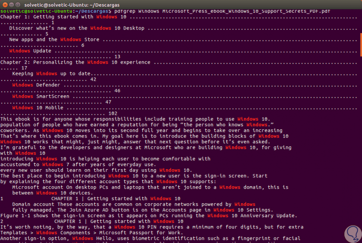 Comandos pdfgrep para buscar en archivos PDF Terminal Linux - Solvetic
