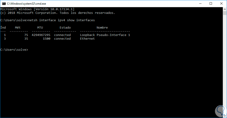 Cómo usar el comando route en Windows 10 - Solvetic