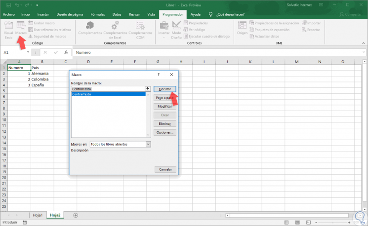 Cómo hacer una macro Excel 2019, 2016 - Solvetic Cómo hacer una macro Excel 2019, 2016 - Solvetic